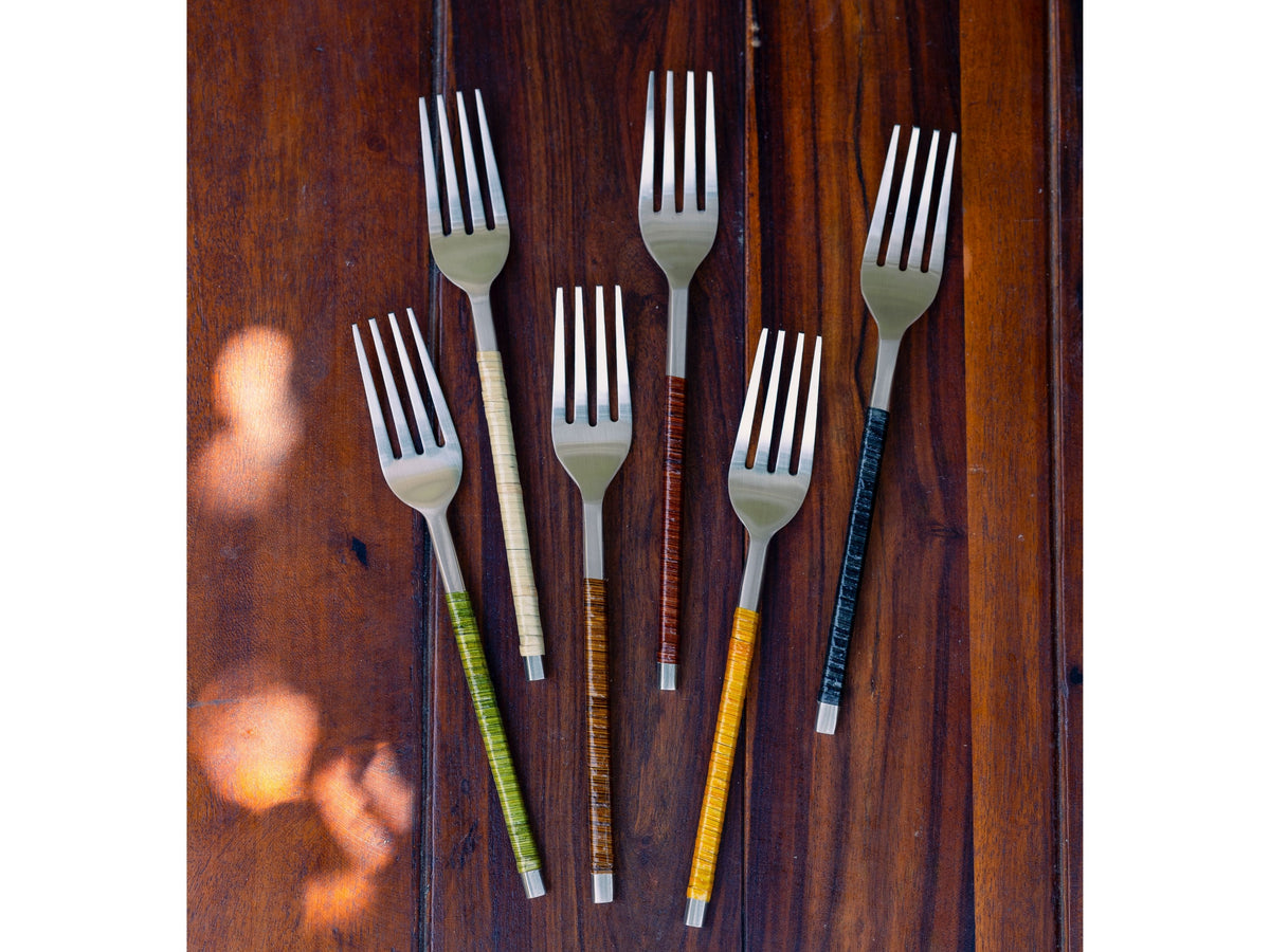 Wicker Cinnamon Cane - Table Fork – Bric-a-Brac by Neelum Saigal